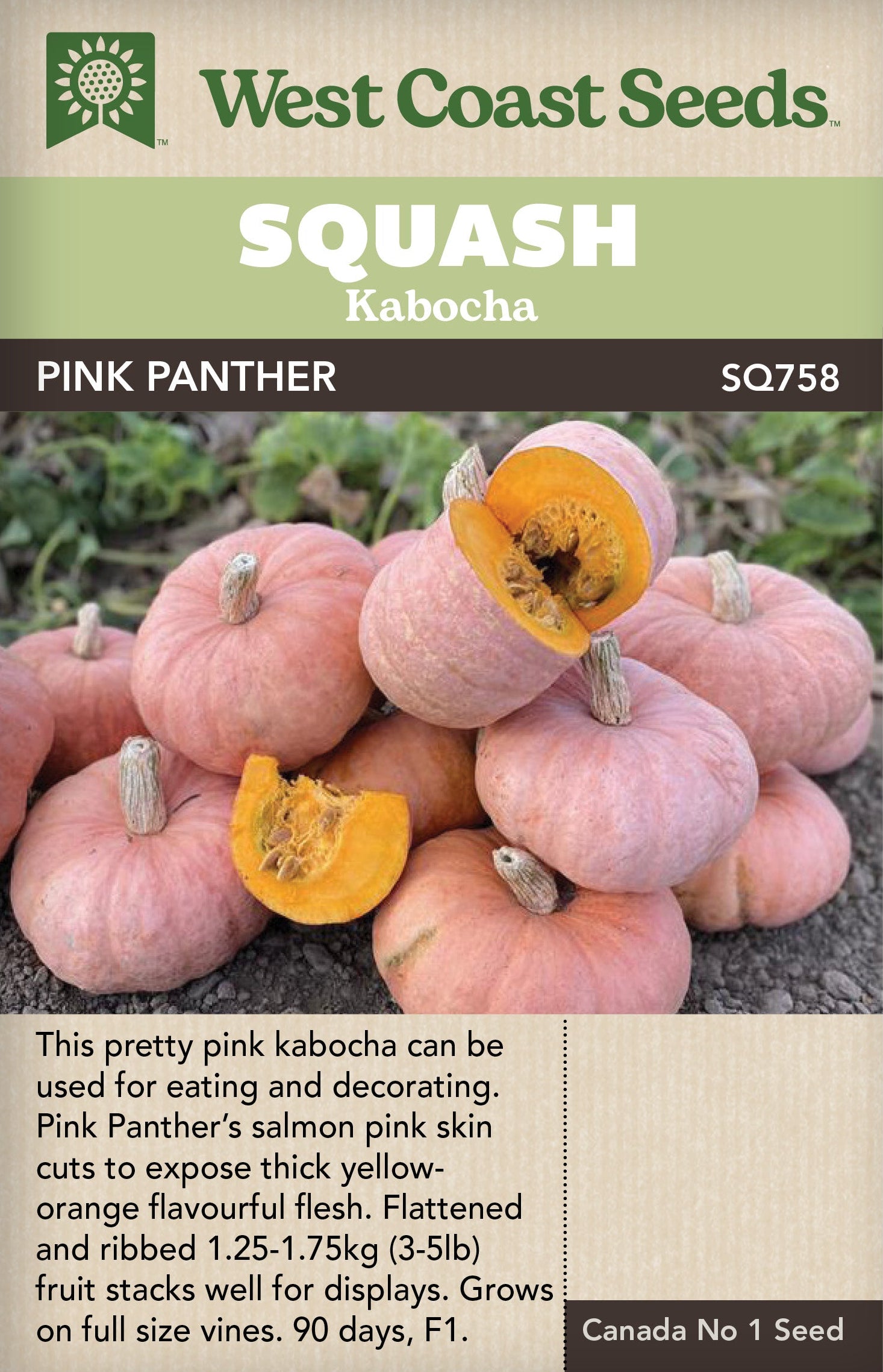 Squash Pink Panther - West Coast Seeds – Wildwood Outdoor Living